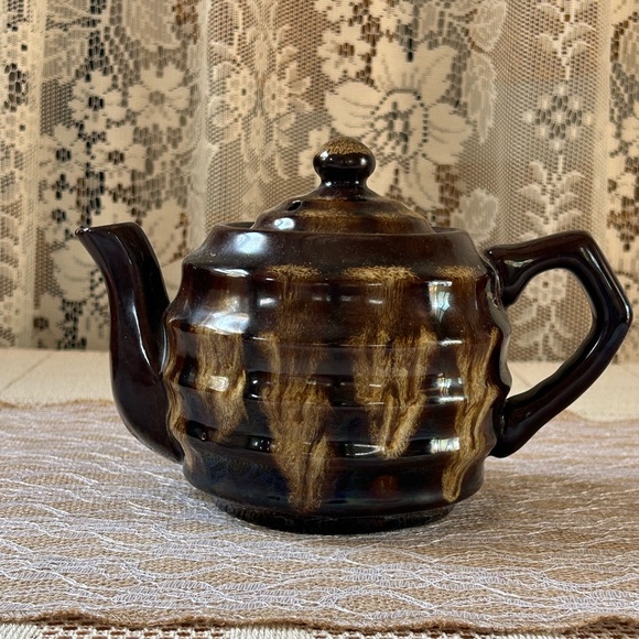 Vintage | Kitchen | Vintage Brown Pottery Teapot Made In Usa ...